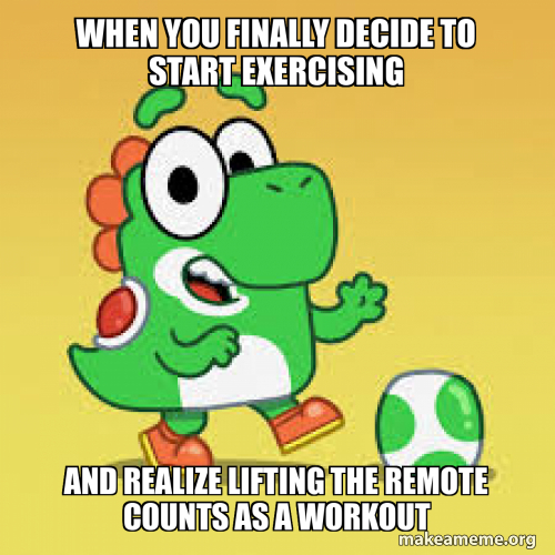 When you finally decide to start exercising And realize lifting the ...