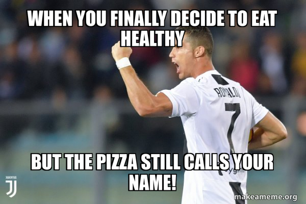 When you finally decide to eat healthy But the pizza still calls your ...