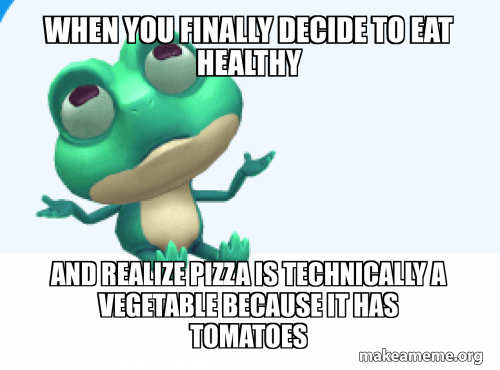 When you finally decide to eat healthy And realize pizza is technically ...