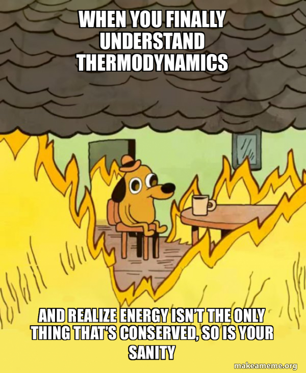 When you finally understand thermodynamics And realize energy isn’t the ...