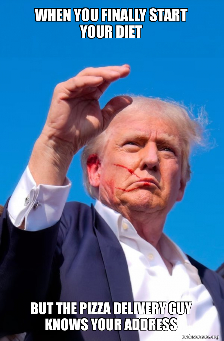 When you finally start your diet But the pizza delivery guy knows your ...