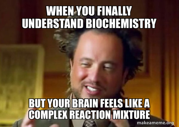 When you finally understand biochemistry But your brain feels like a ...