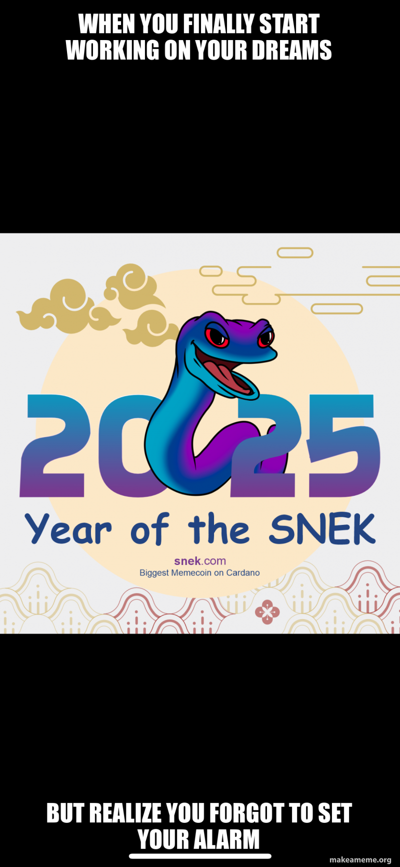 When you finally start working on your dreams But realize you forgot to ...