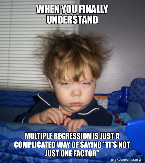 When you finally understand Multiple Regression is just a complicated ...