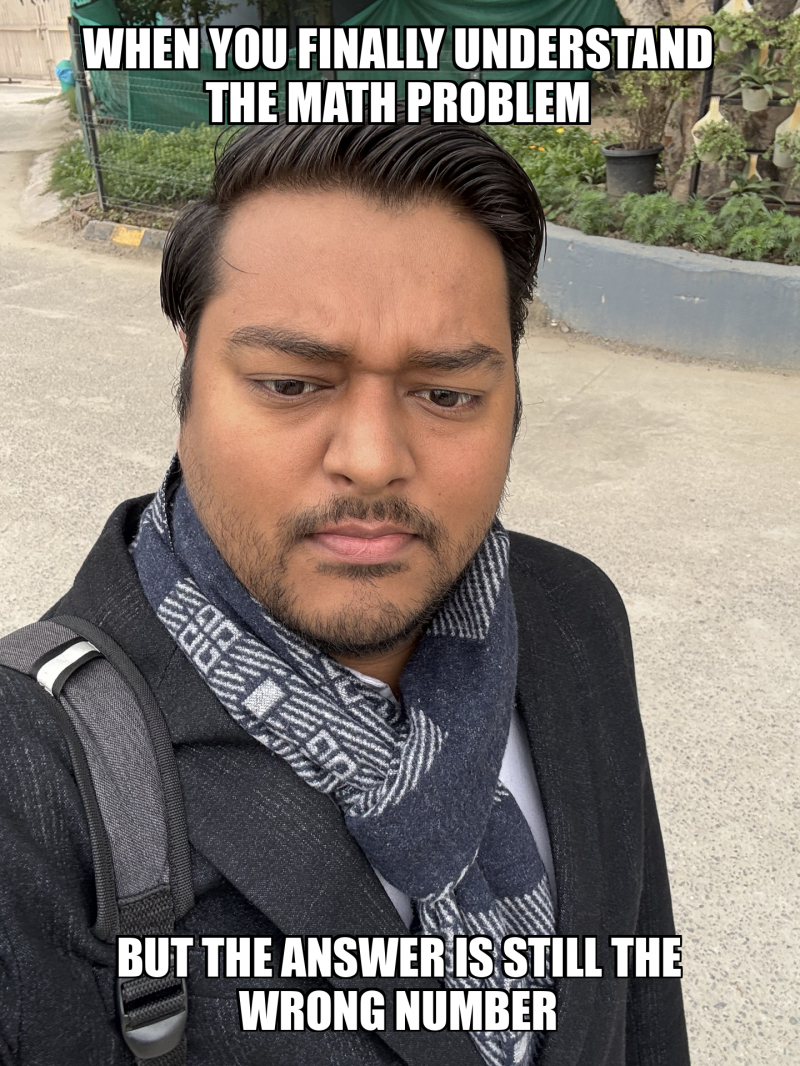 When you finally understand the math problem But the answer is still ...