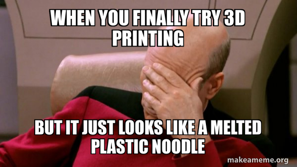 When you finally try 3D printing But it just looks like a melted ...