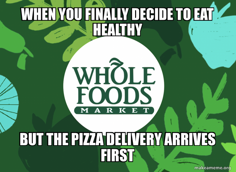 When you finally decide to eat healthy But the pizza delivery arrives ...