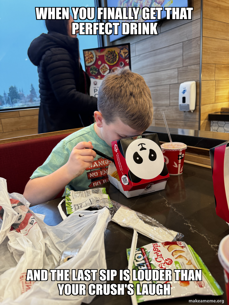 When you finally get that perfect drink And the last sip is louder than ...