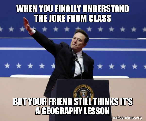 When you finally understand the joke from class But your friend still ...