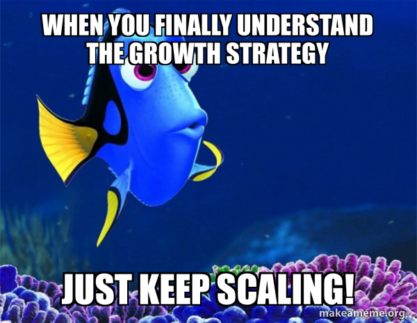 When you finally understand the growth strategy Just keep scaling ...