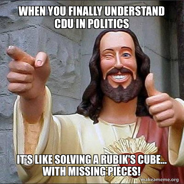 When you finally understand CDU in politics It's like solving a Rubik's ...