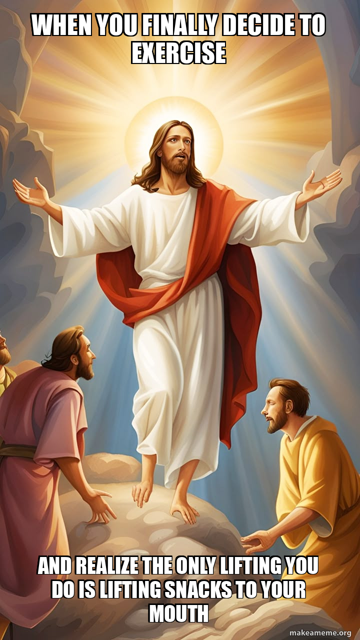 When you finally decide to exercise And realize the only lifting you do ...