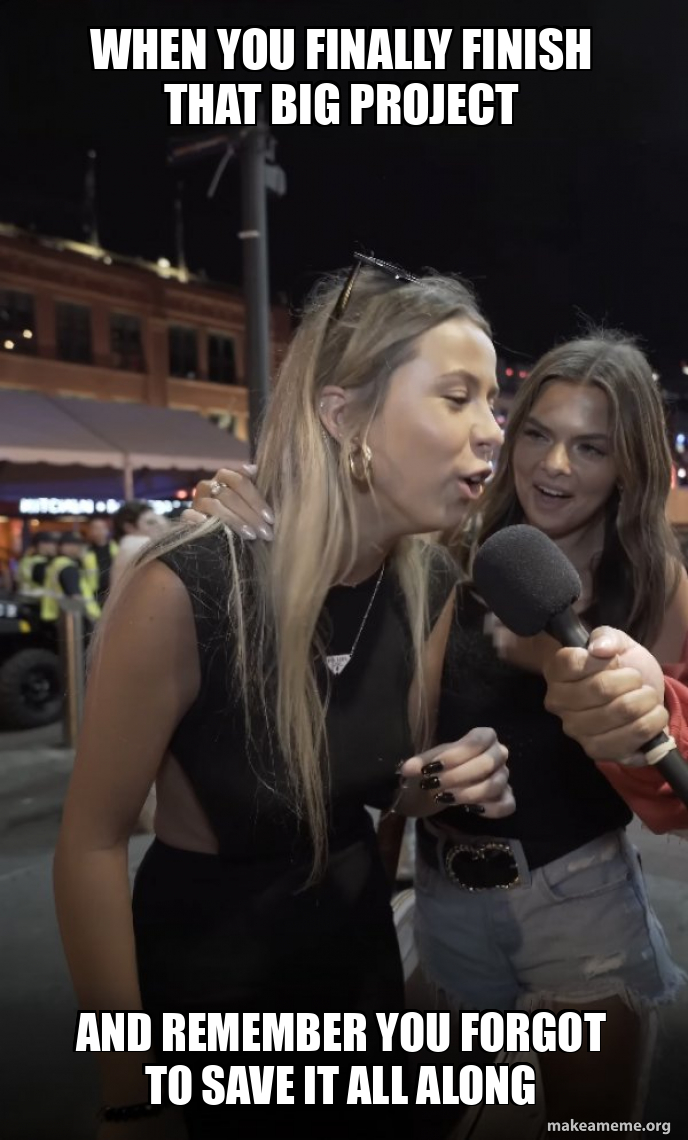 When you finally finish that big project And remember you forgot to ...