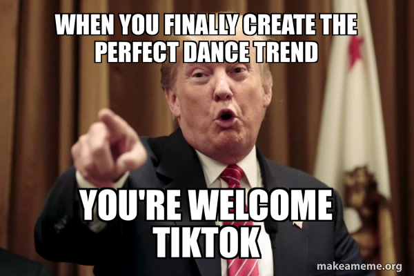 When you finally create the perfect dance trend You're welcome TikTok ...