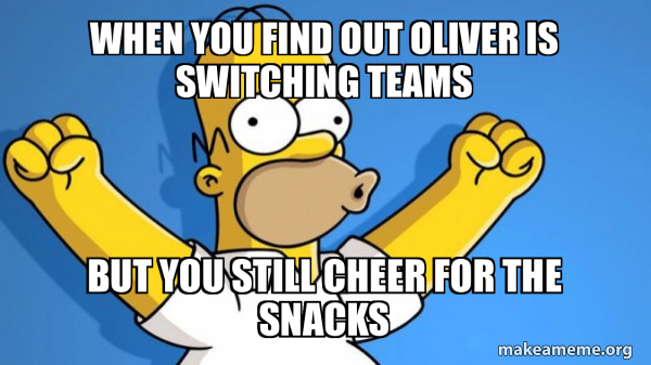When you find out Oliver is switching teams But you still cheer for the ...