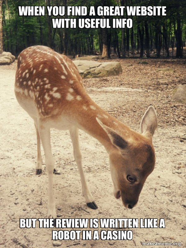 When you find a great website with useful info But the review is ...