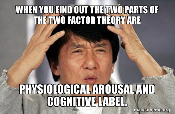 When you find out the two parts of the two factor theory are ...