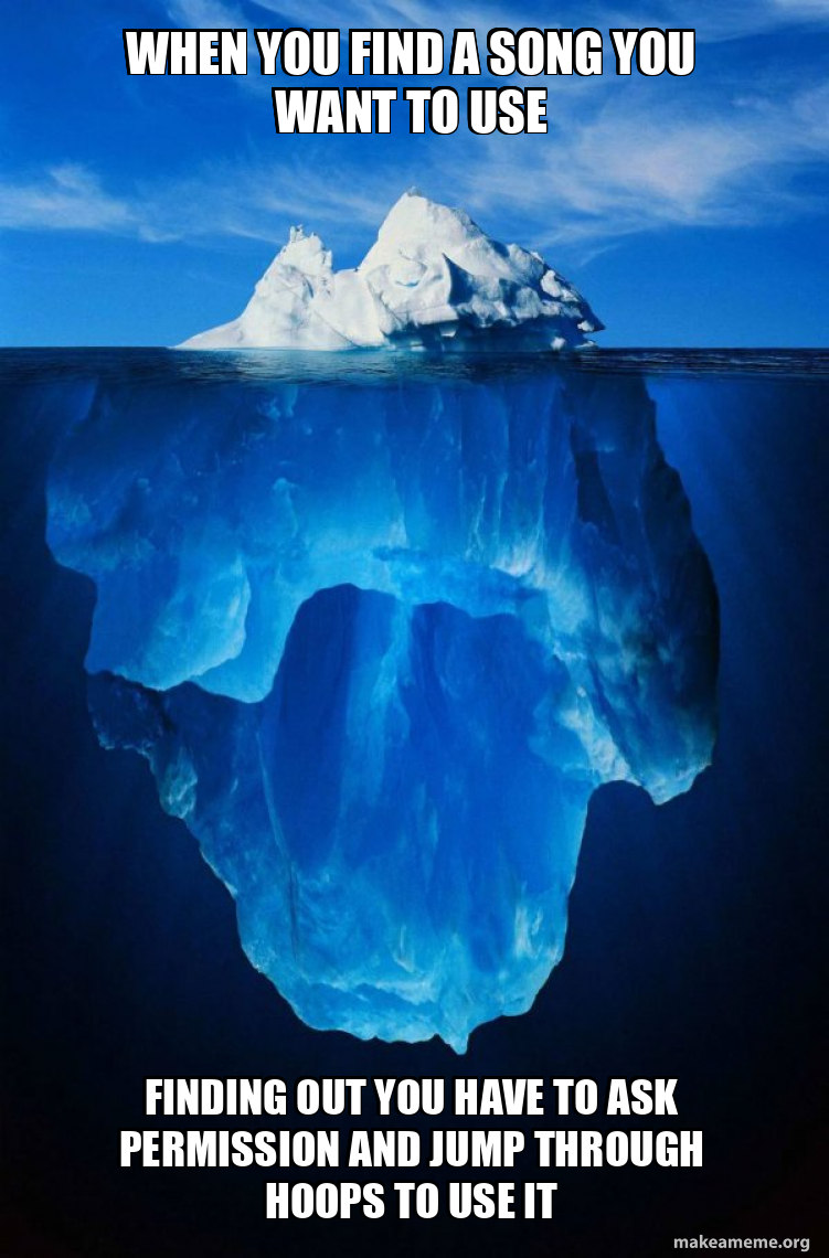 When you find a song you want to use Finding out you have to ask ...