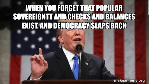 When you forget that popular sovereignty and checks and balances exist ...