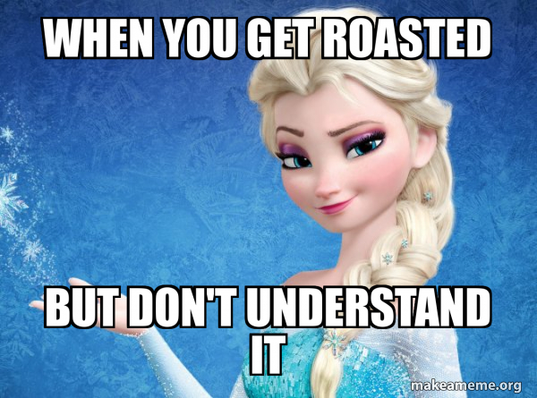 When you get roasted but don't understand it - Elsa from Frozen Meme ...