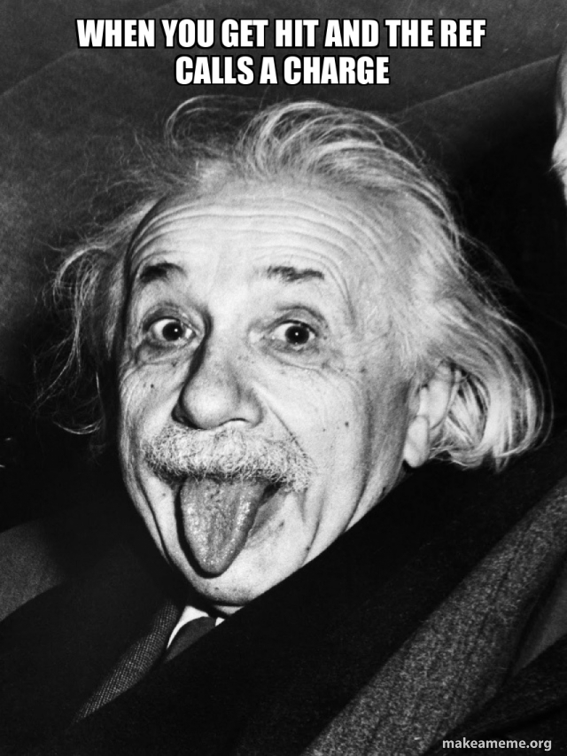 When you get hit and the ref calls a charge Meme Generator