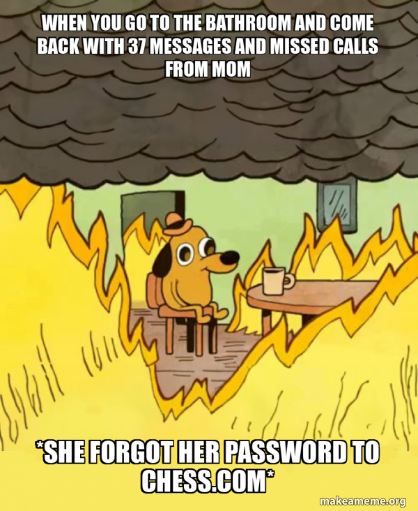 When you go to the bathroom and come back with 37 messages and missed ...