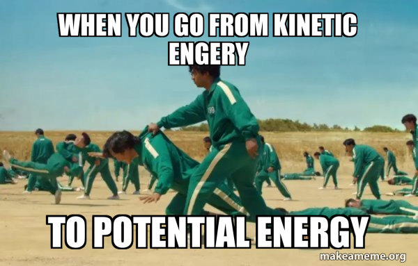 When you go from Kinetic engery to potential energy - Squid Game Ali ...