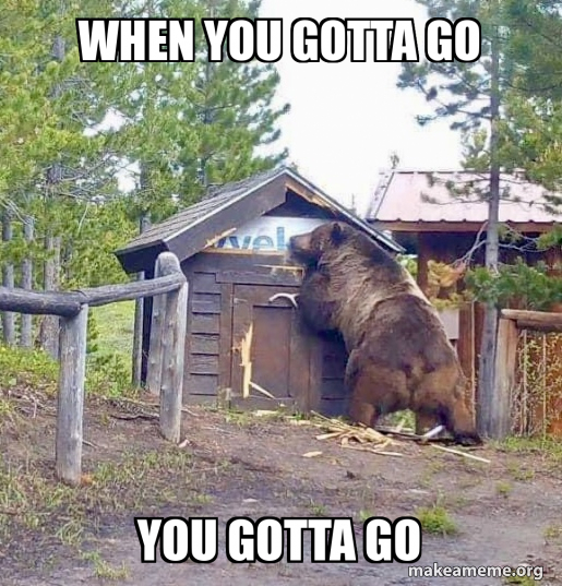 When you gotta go You gotta go Meme Generator