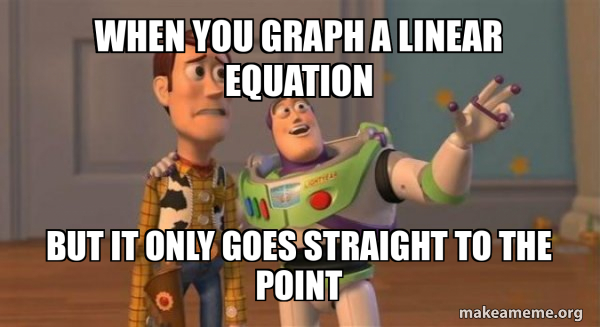 When you graph a linear equation But it only goes straight to the point ...