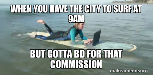 When you have the City to Surf at 9am but gotta bd for that commission ...