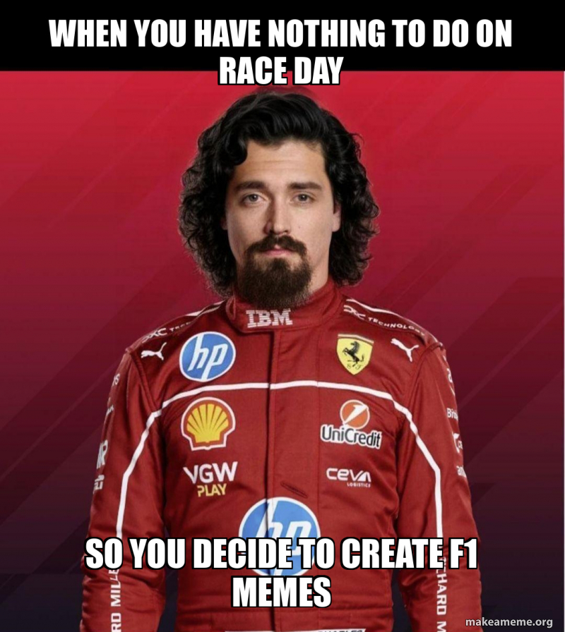 When you have nothing to do on race day So you decide to create F1 ...