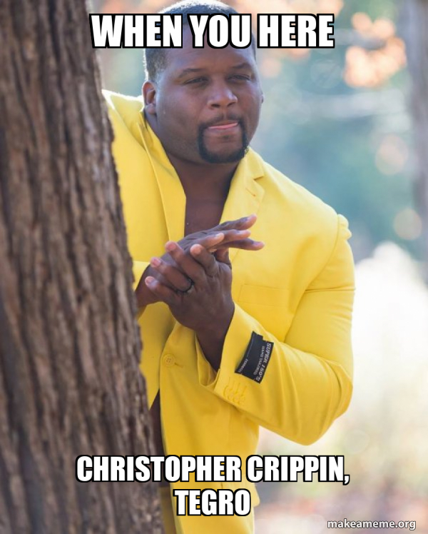 when you here Christopher crippin, Tegro - Anthony Adams in Yellow Suit ...