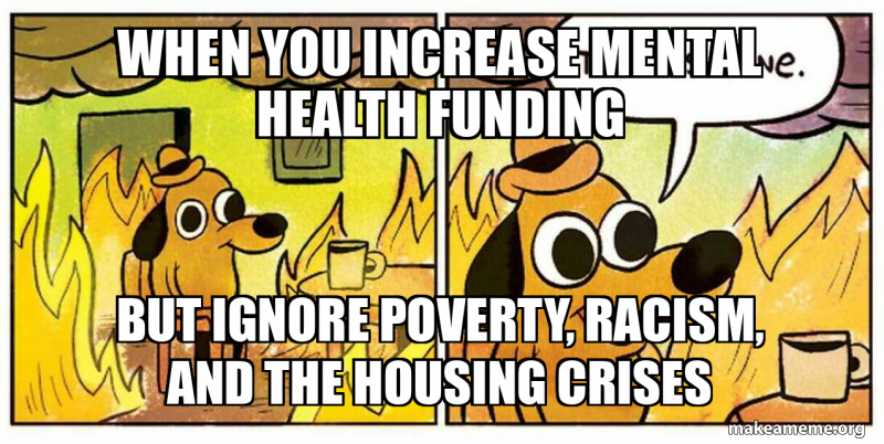 When you increase mental health funding but ignore poverty, racism, and ...