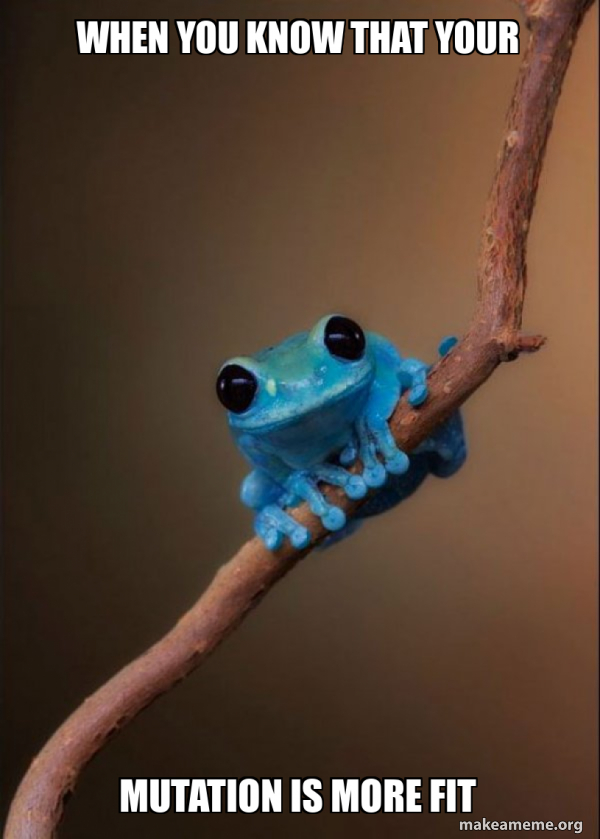 WHEN YOU KNOW THAT YOUR MUTATION IS MORE FIT - Small Fact Frog Meme ...
