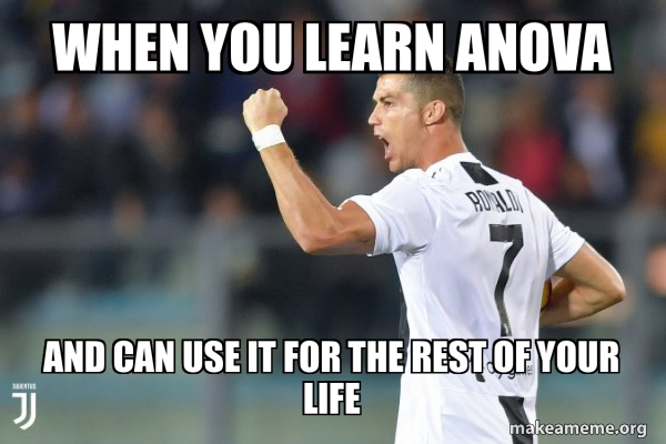 WHEN YOU LEARN ANOVA and can use it for the rest of your life ...
