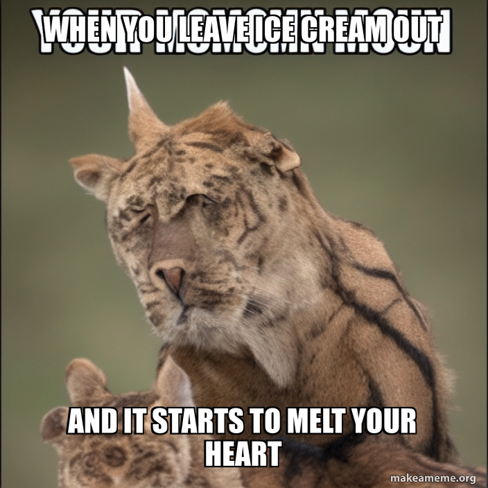 When you leave ice cream out And it starts to melt your heart Meme ...