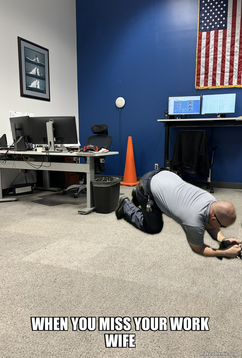 WHEN YOU MISS YOUR WORK WIFE Meme Generator