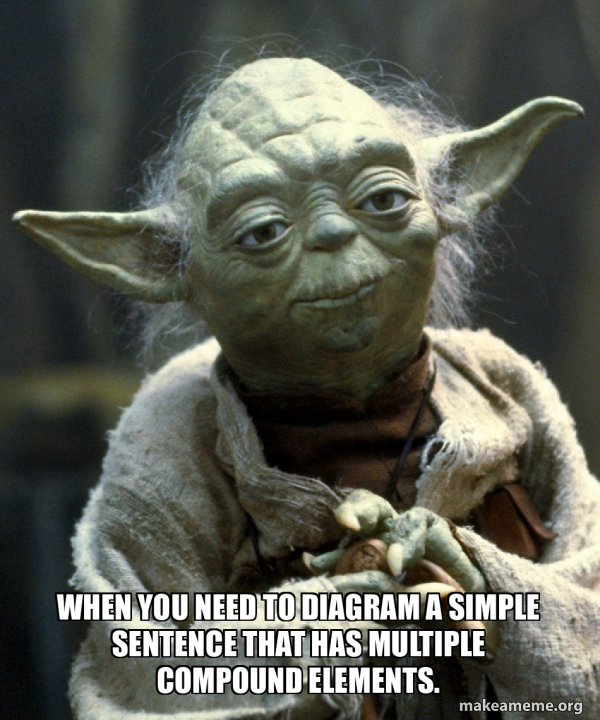 When you need to diagram a simple sentence that has multiple compound ...