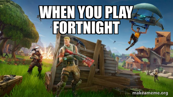 when you play fortnight - Fortnite Battle Royale game Meme Generator
