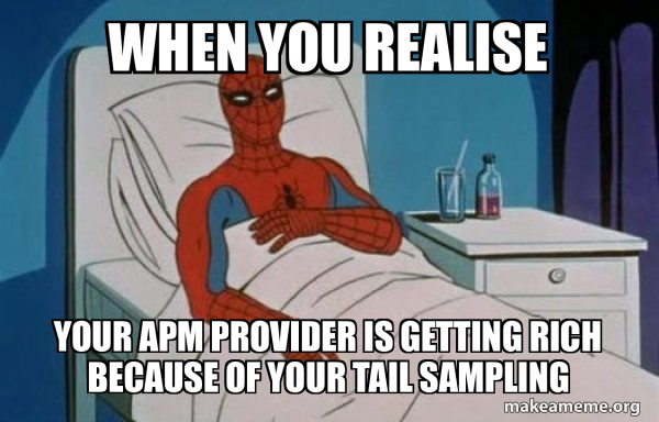 When you realise Your APM Provider is getting rich because of your tail ...