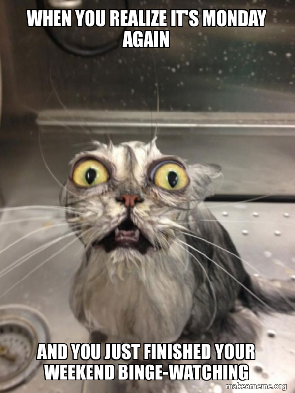 When you realize it's Monday again And you just finished your weekend ...