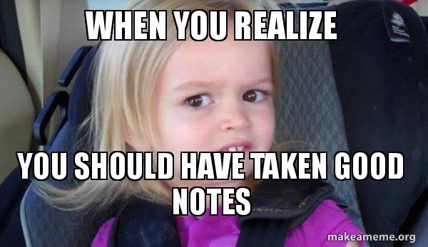when you realize you should have taken good notes - Side-Eyes Chloe ...