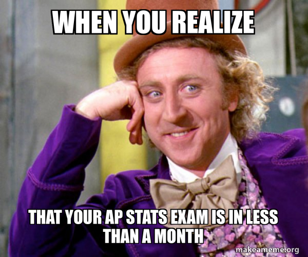 When you realize That your AP Stats exam is in less than a month ...