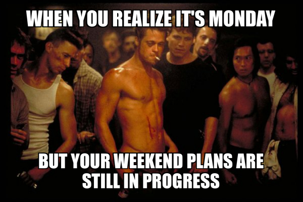When you realize it's Monday But your weekend plans are still in ...