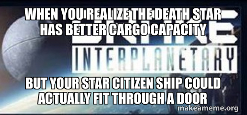 When you realize the Death Star has better cargo capacity But your Star ...