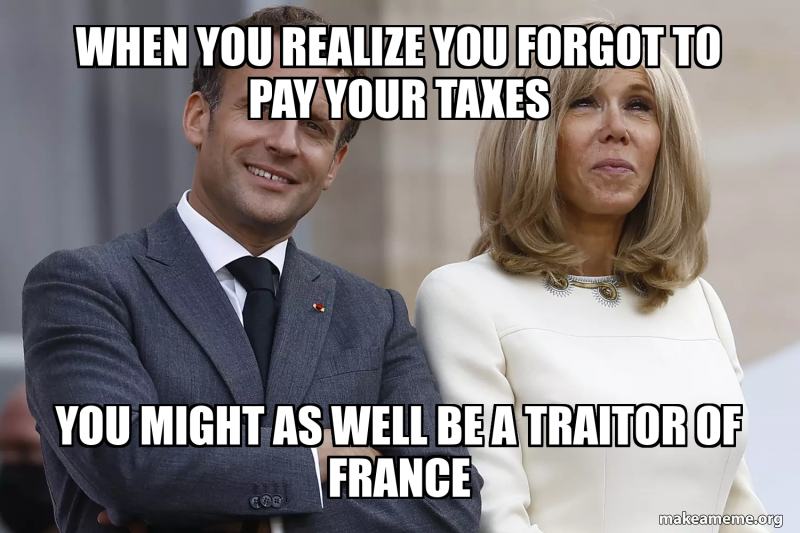 When you realize you forgot to pay your taxes You might as well be a ...