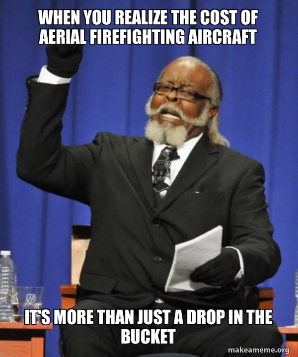 When you realize the cost of aerial firefighting aircraft It's more ...