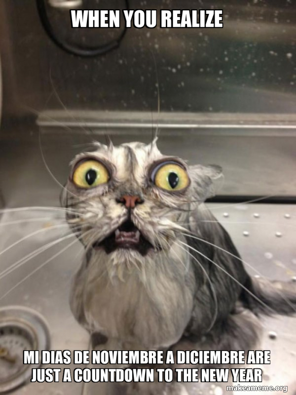 When you realize Mi dias de noviembre a diciembre are just a countdown ...
