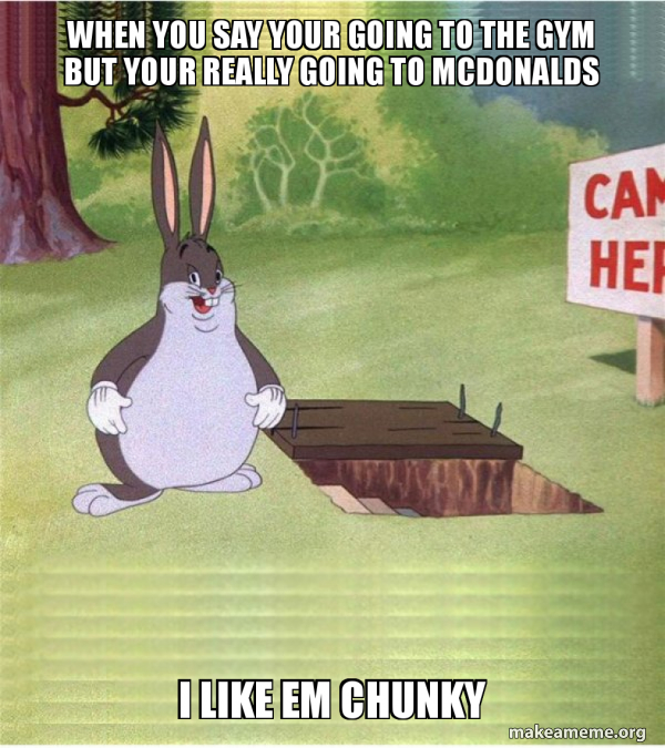 when you say your going to the gym but your really going to mcdonalds I ...