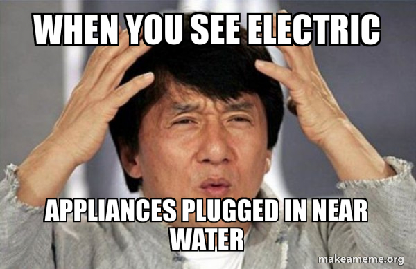 When you see electric appliances plugged in near water - Jackie Chan ...